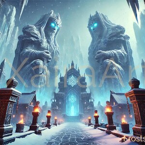 Frostveil - the Last Ice Fortress | 4K Mythic Fantasy Art Collection - Etsy
