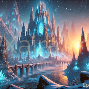 Frostveil - the Last Ice Fortress | 4K Mythic Fantasy Art Collection - Etsy
