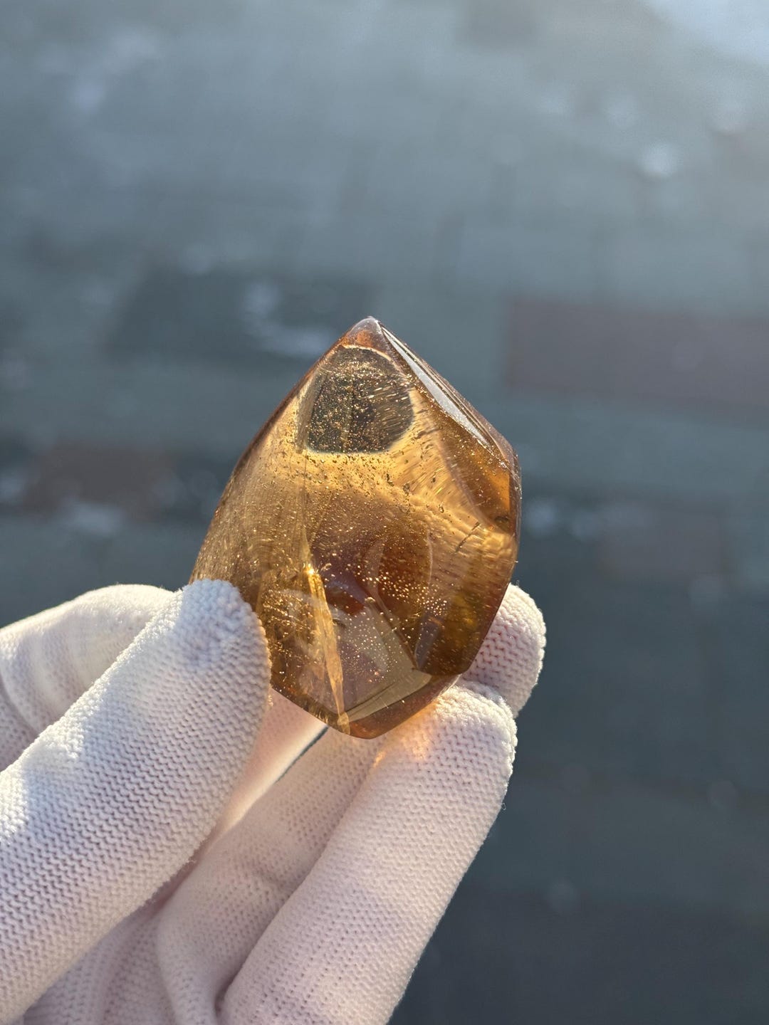 Golden Citrine Decor Stone – Natural Ukrainian Crystal, High Polish ...