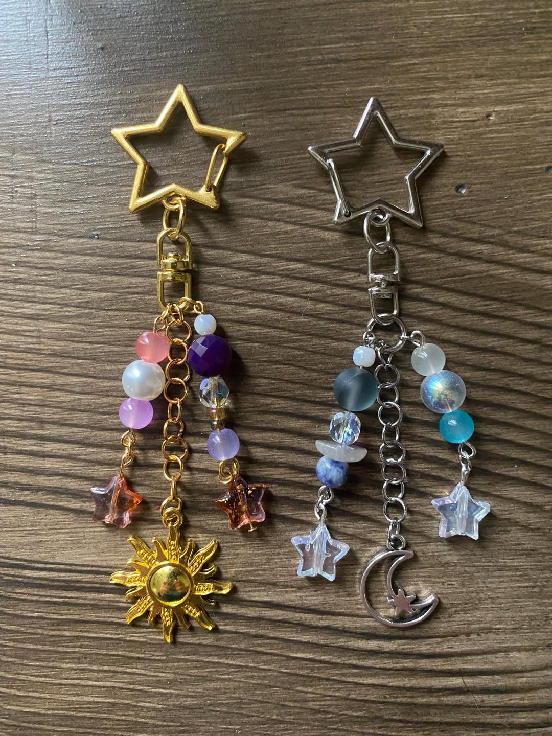 Sun and Moon Celestial Keychains - Etsy