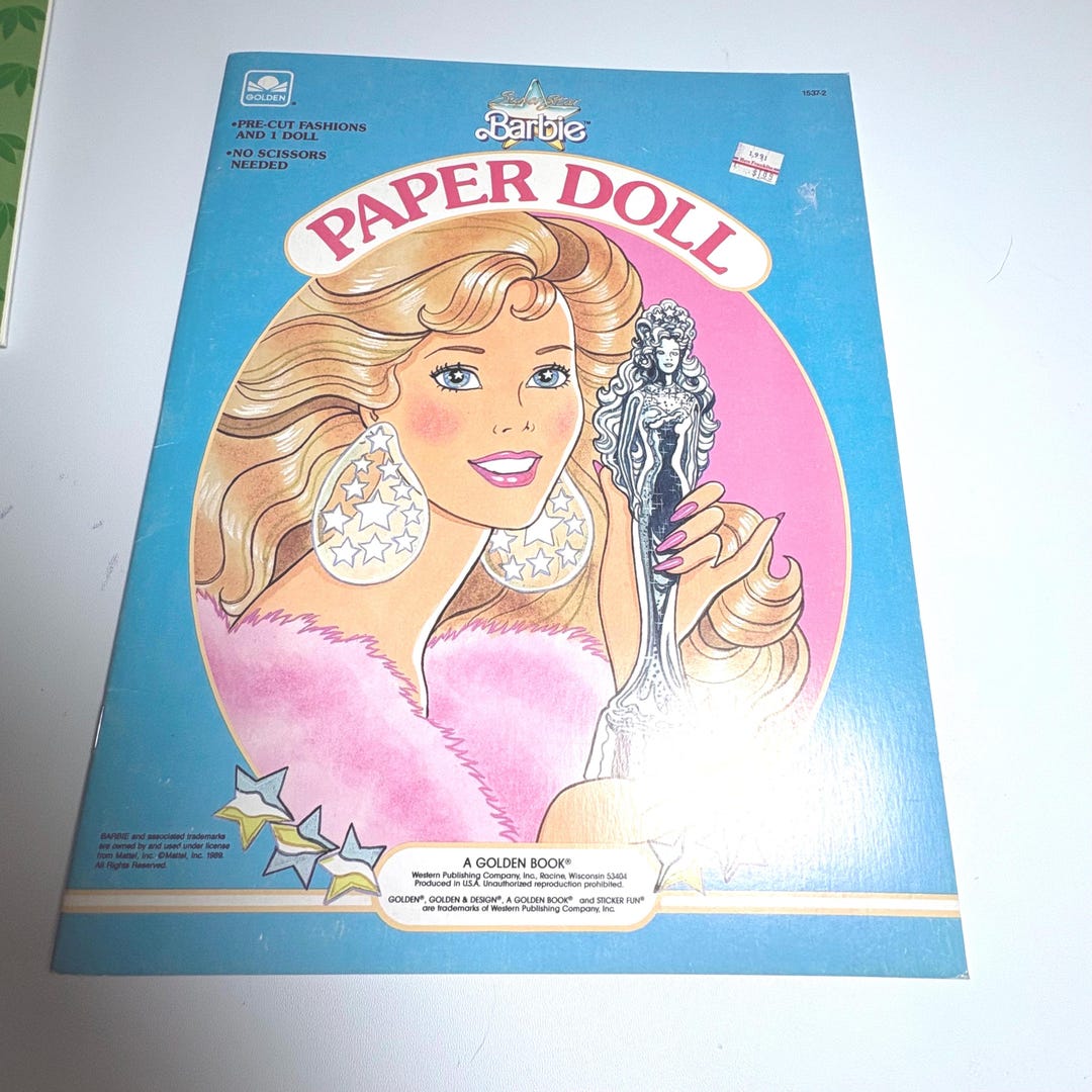 1989 Barbie Super Star Paper Doll Mattel Book, New, Pre-cut, Vintage - Etsy
