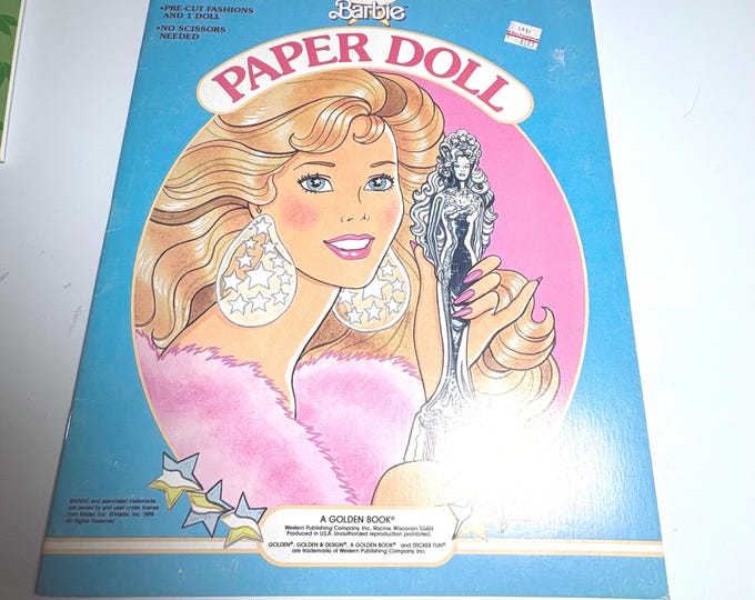 1989 Barbie Super Star Paper Doll Mattel Book, New, Pre-cut, Vintage - Etsy