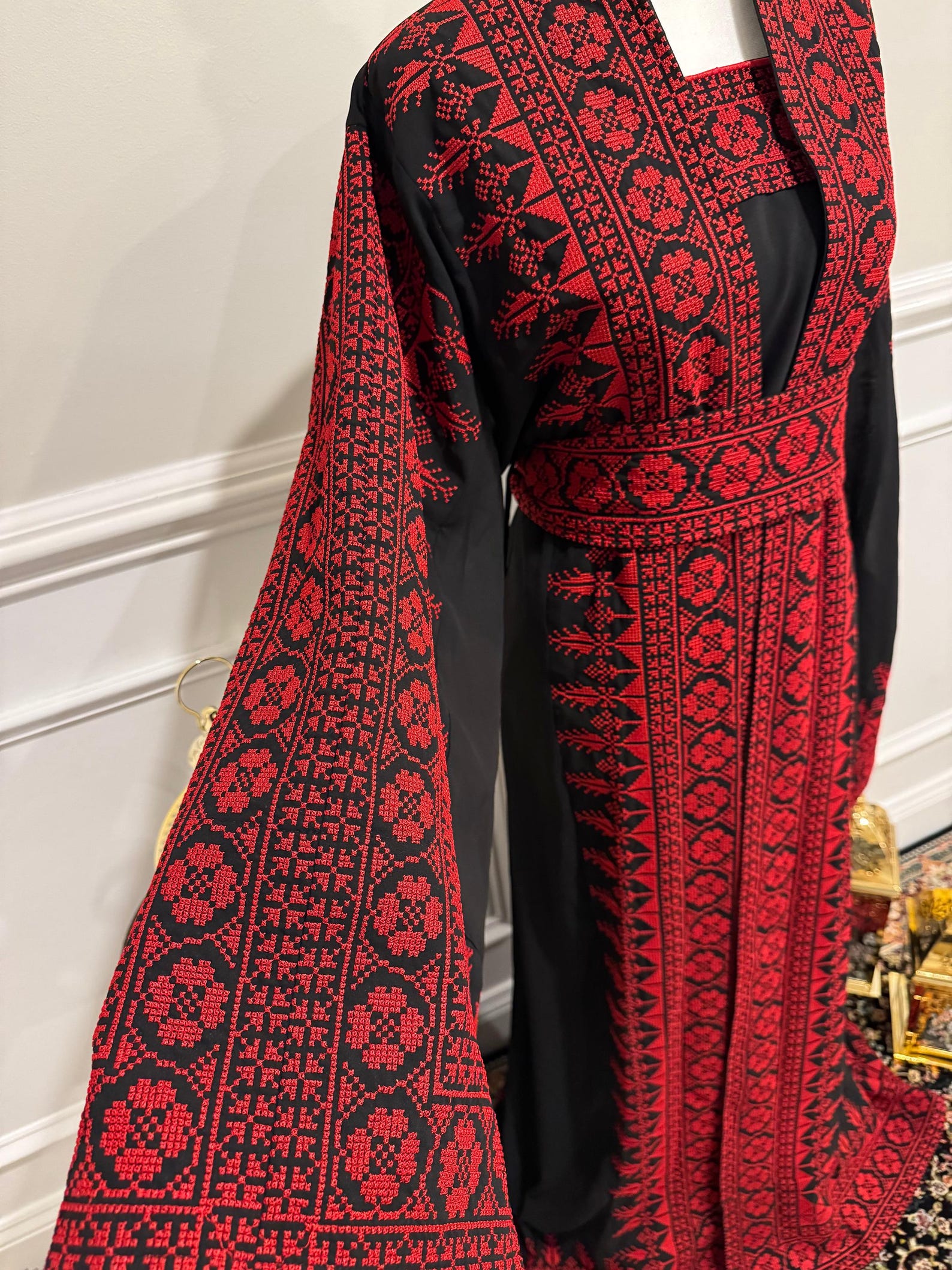 Embroidered Palestinian Style Traditional 2-piece Abaya - Etsy