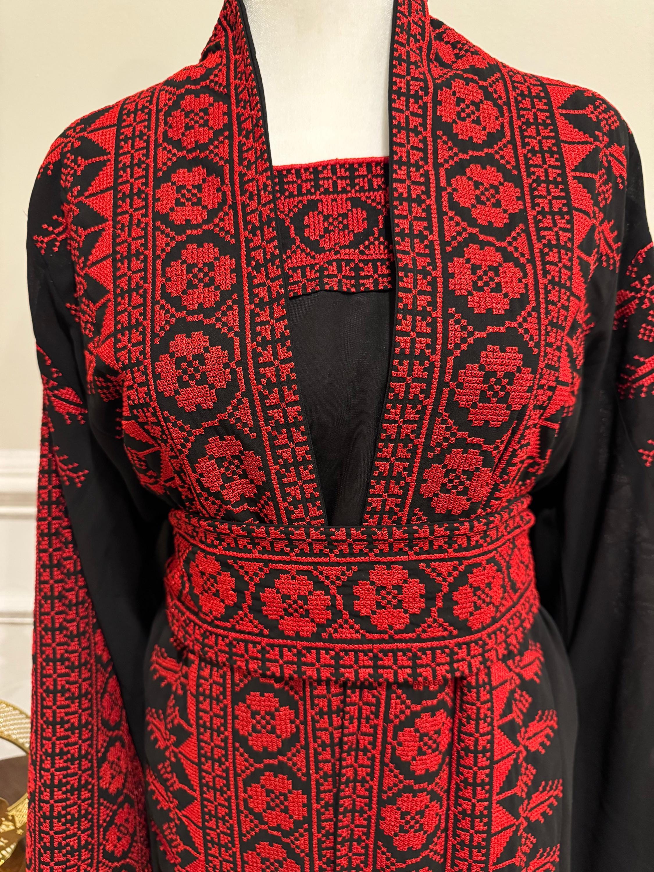 Embroidered Palestinian Style Traditional 2-piece Abaya - Etsy