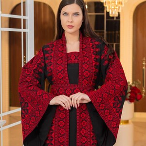 Embroidered Palestinian Style Traditional 2-piece Abaya - Etsy