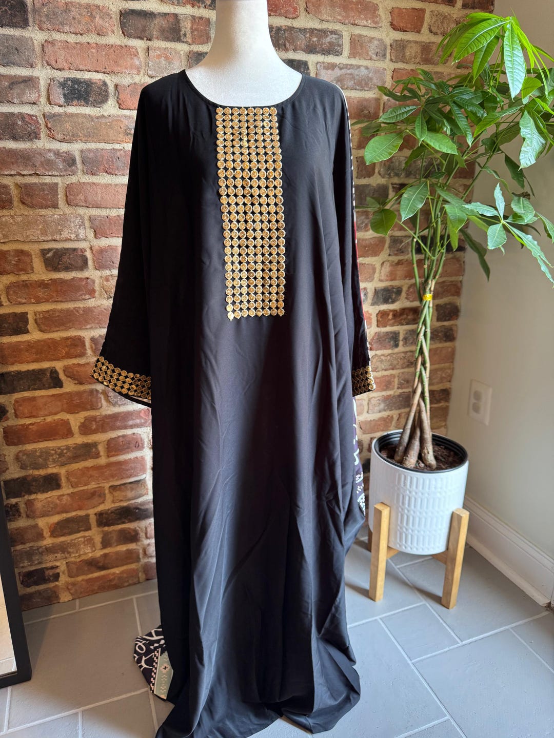 Arabic Calligraphy Galabiya Dress (free Size) - Etsy