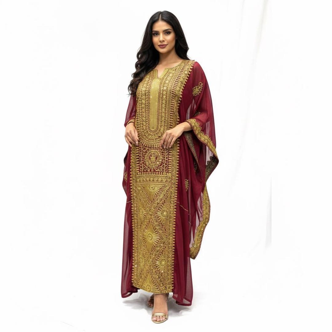 Handmade Iraqi Hashimi Chiffon Nashel – Wedding & Party Thobe - Etsy