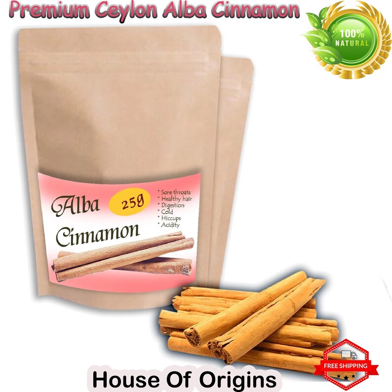 25 Grams Ceylon Cinnamon, ALBA Grade Quality, 100% Pure Natural Not ...
