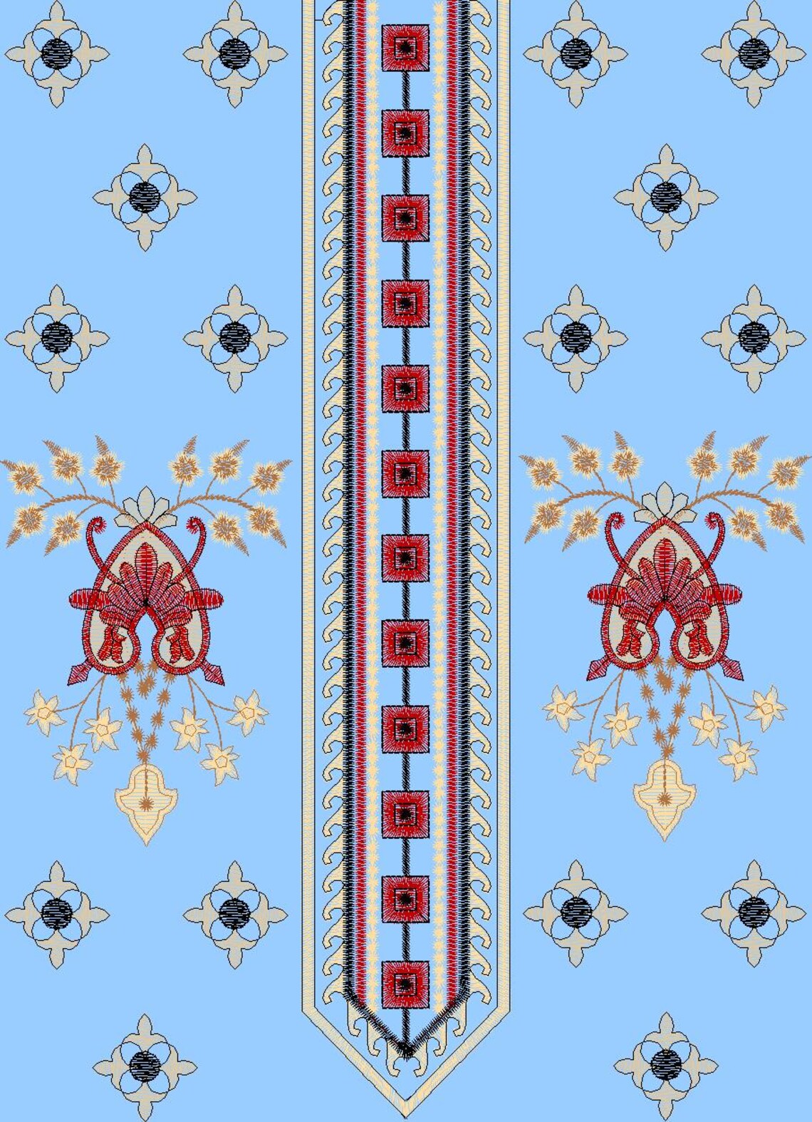 Neck Embroidery Designs - Etsy