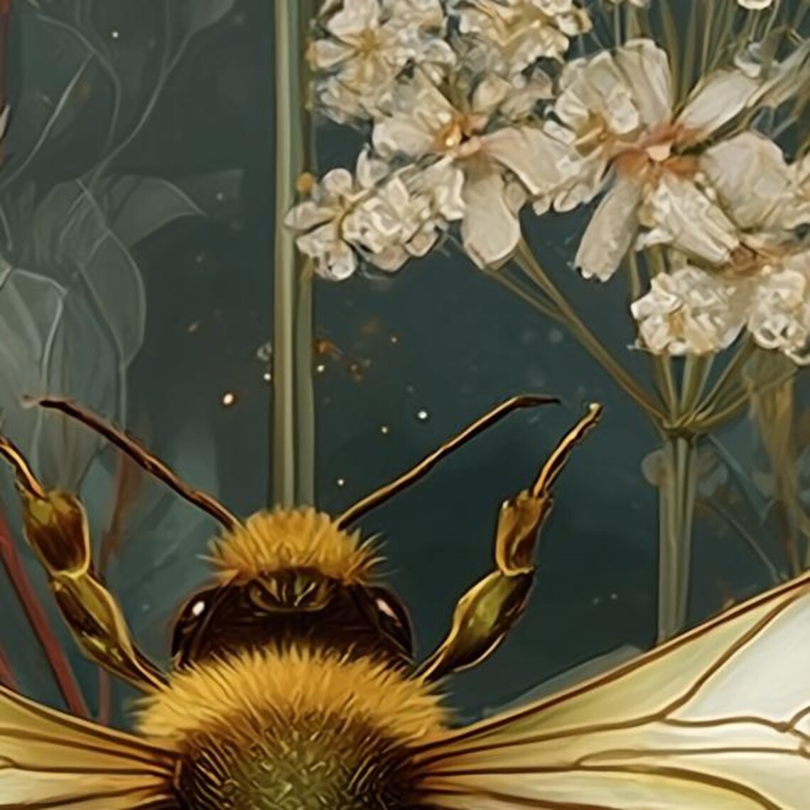 Bee in William Morris Style Digital Products - High Quality Vintage ...