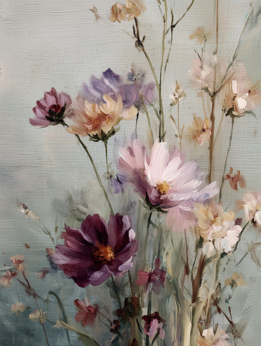 Victorian Vintage Botanical Wildflowers Art Digital Products - High ...