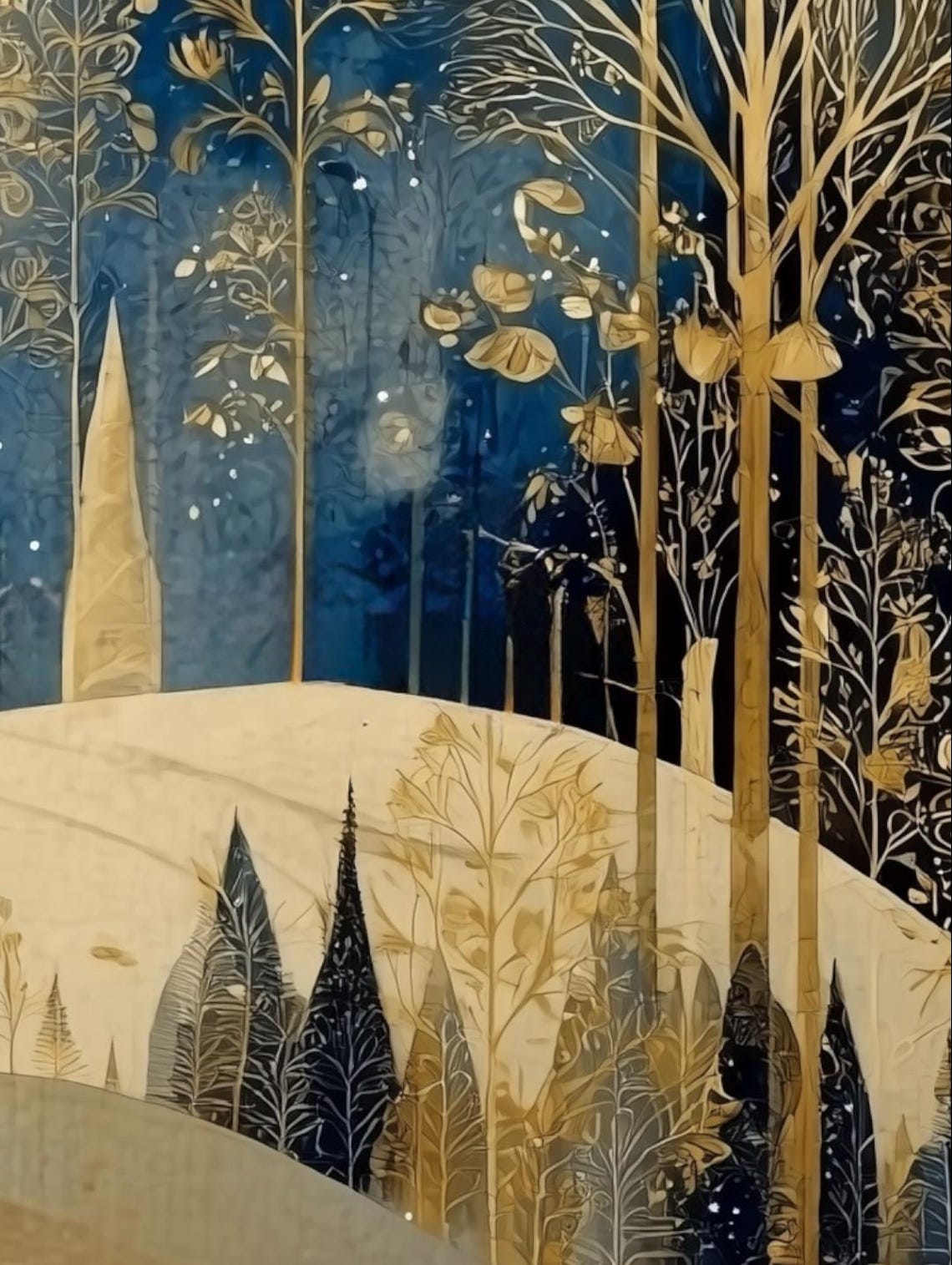 Winter in William Morris Style Digital Products - Christmas Art Nouveau ...