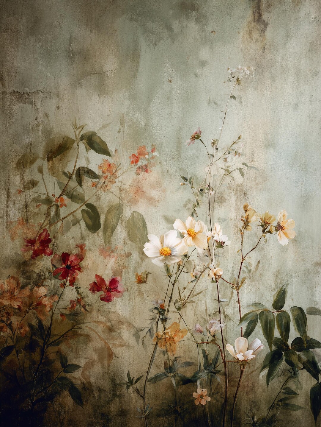 Victorian Vintage Botanical Wildflowers Art Digital Products - High ...