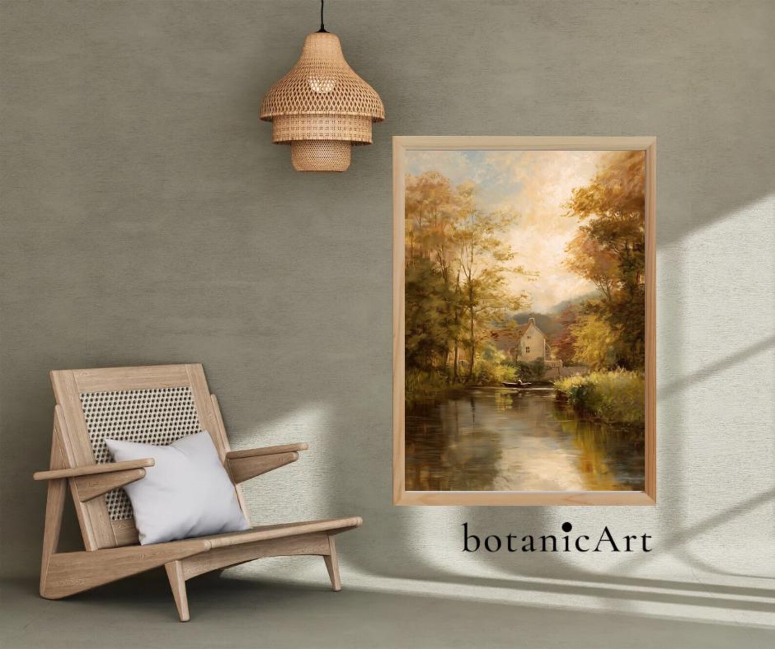 English Cottage Victorian Countryside Printable Wall Art. Landscape ...