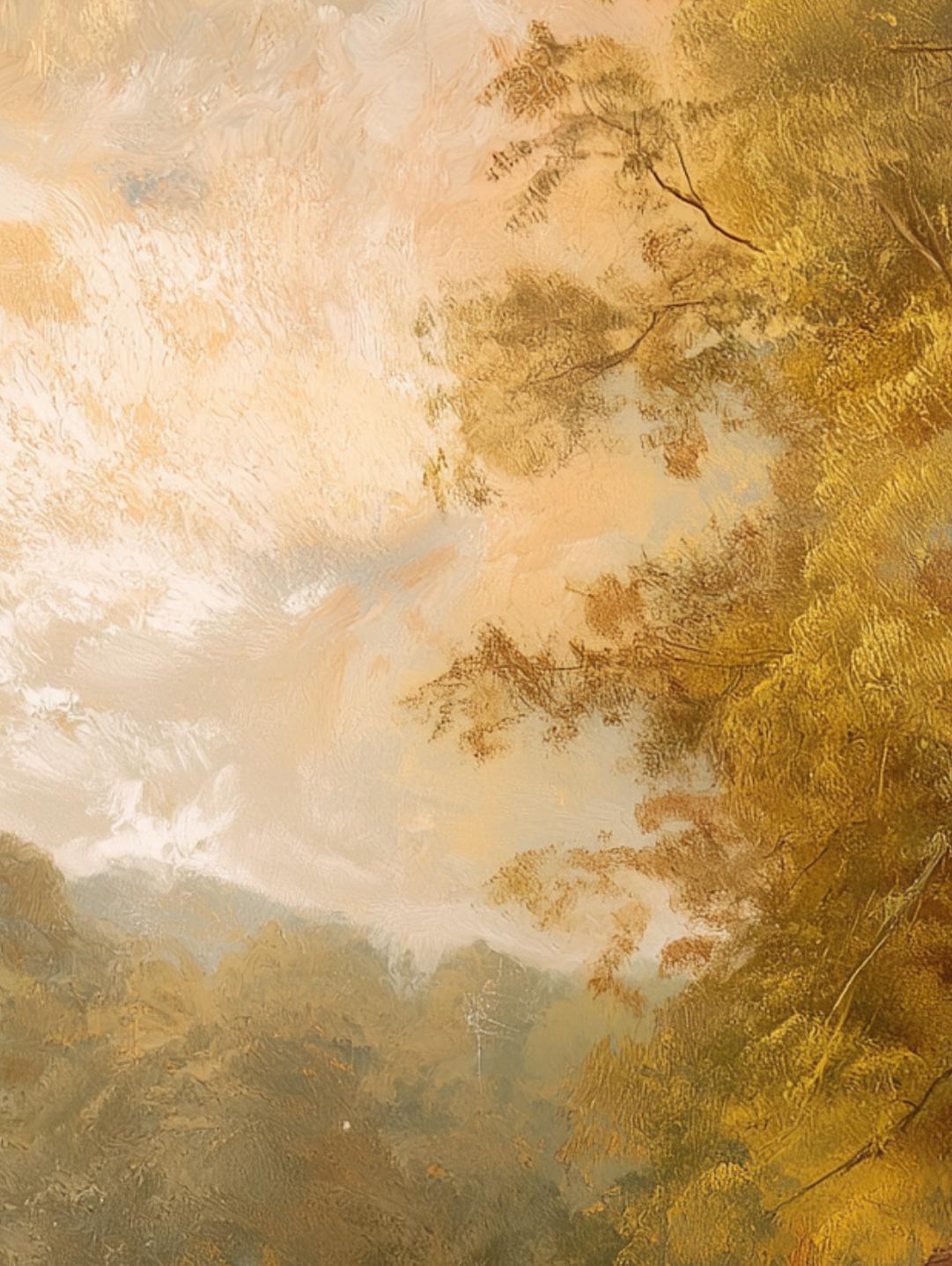 Fall English Countryside - Victorian Vintage Autumn Landscape Digital ...