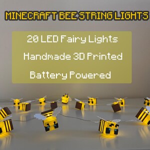 Minecraft Bee Fairy Lights | String Lights | 3D Printed - Etsy