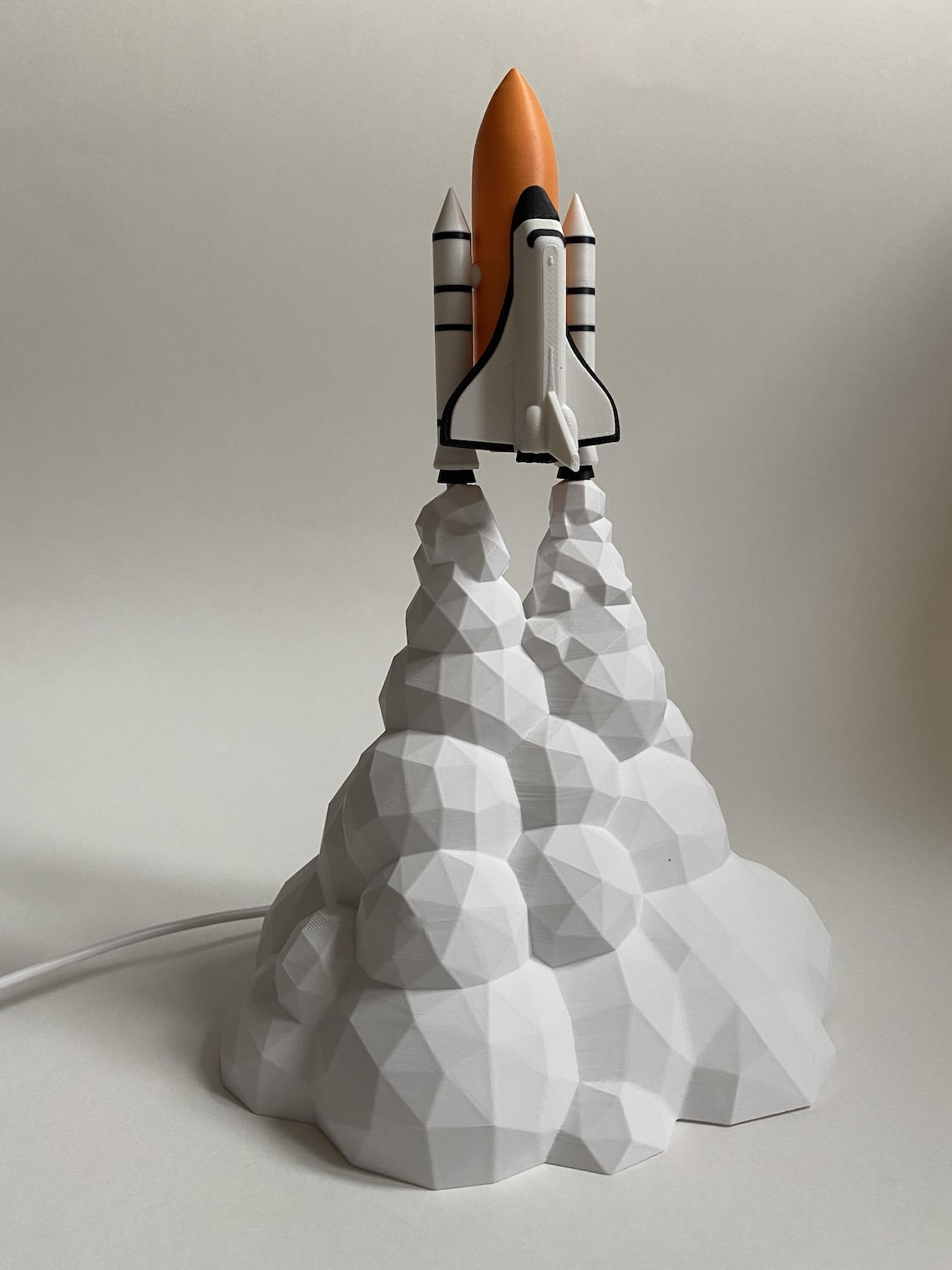 3D Printed NASA Space Shuttle Lamp | Warm LED Rocket Night Light - Etsy