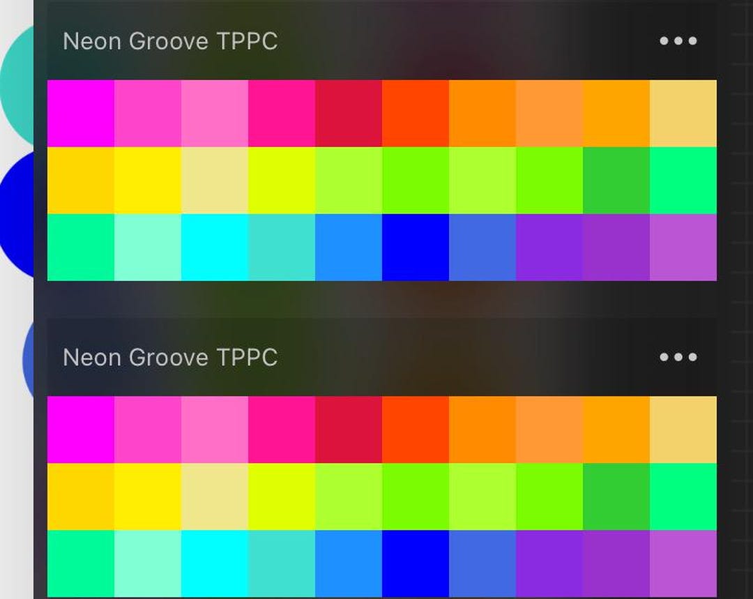 Neon Groove Procreate Color Palette – 80s/90s Retro Brights, Funky Hip ...