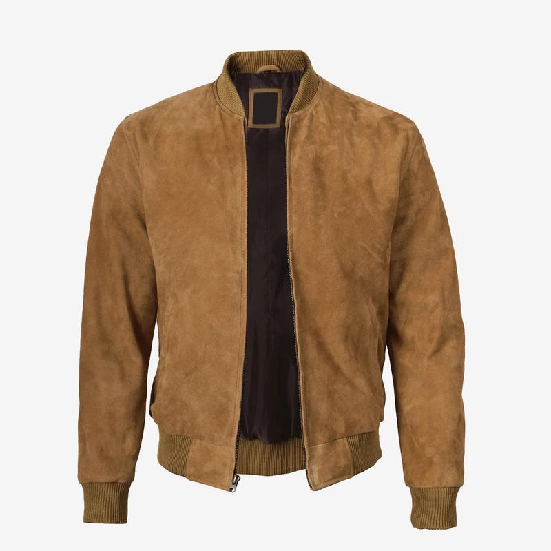 Mens Vintage Suede Bomber - Etsy