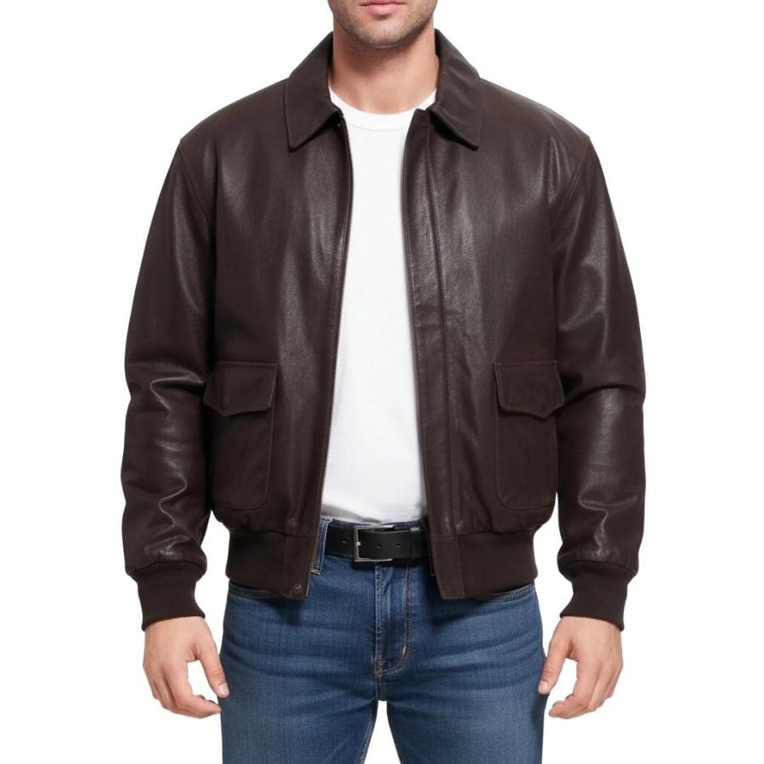 Men's Vintage Aviator Jacket Brown : Handmade WW2 Style Fully Lined - Etsy