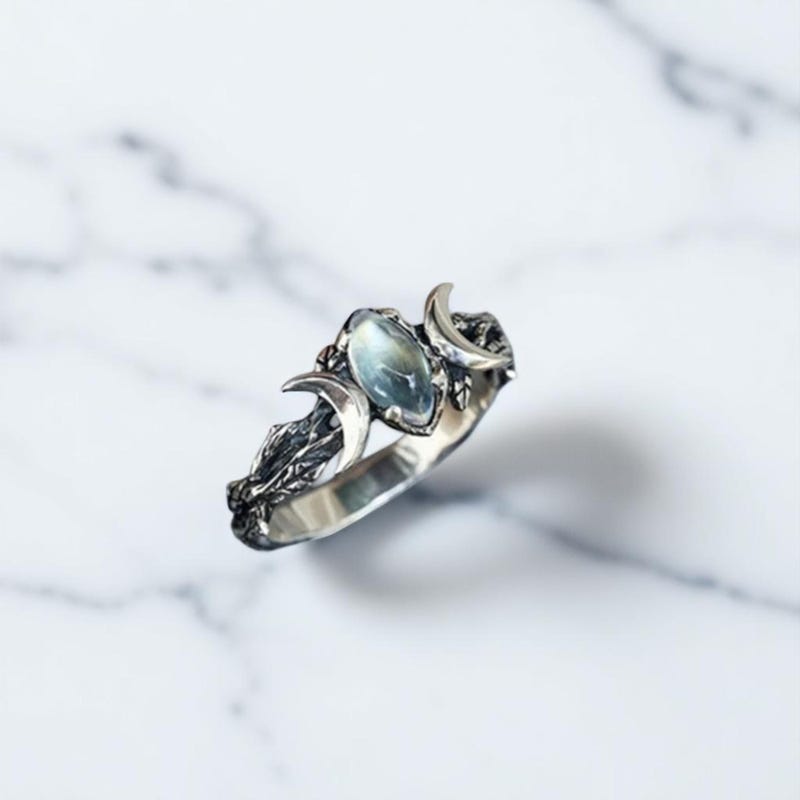 Triple Moon Ring - Etsy