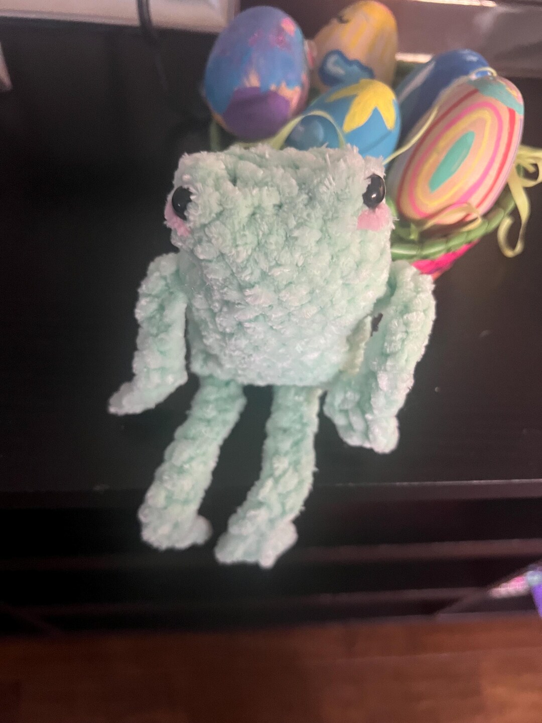 Cute Crochet Frog - Long Legged Soft Stuffie Plushie Perfect Gift for ...