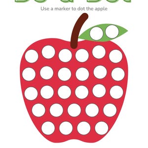 Fruit Dot Marker Activity Pack: Printable Do-a-dot Coloring Pages for ...