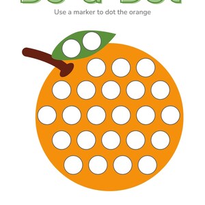 Fruit Dot Marker Activity Pack: Printable Do-a-dot Coloring Pages for ...