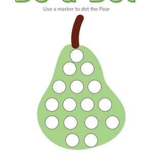 Fruit Dot Marker Activity Pack: Printable Do-a-dot Coloring Pages for ...