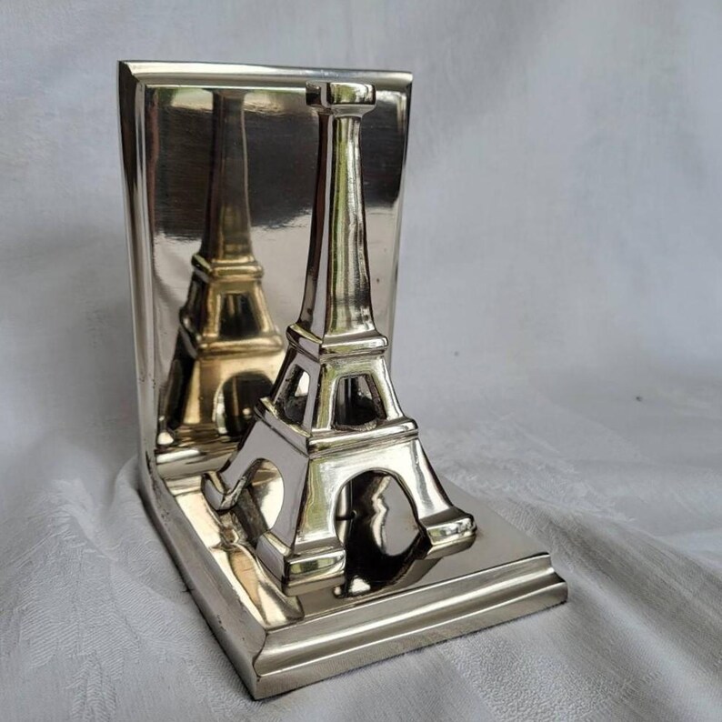 Eiffel Tower Bookends, Silver Metal - Etsy