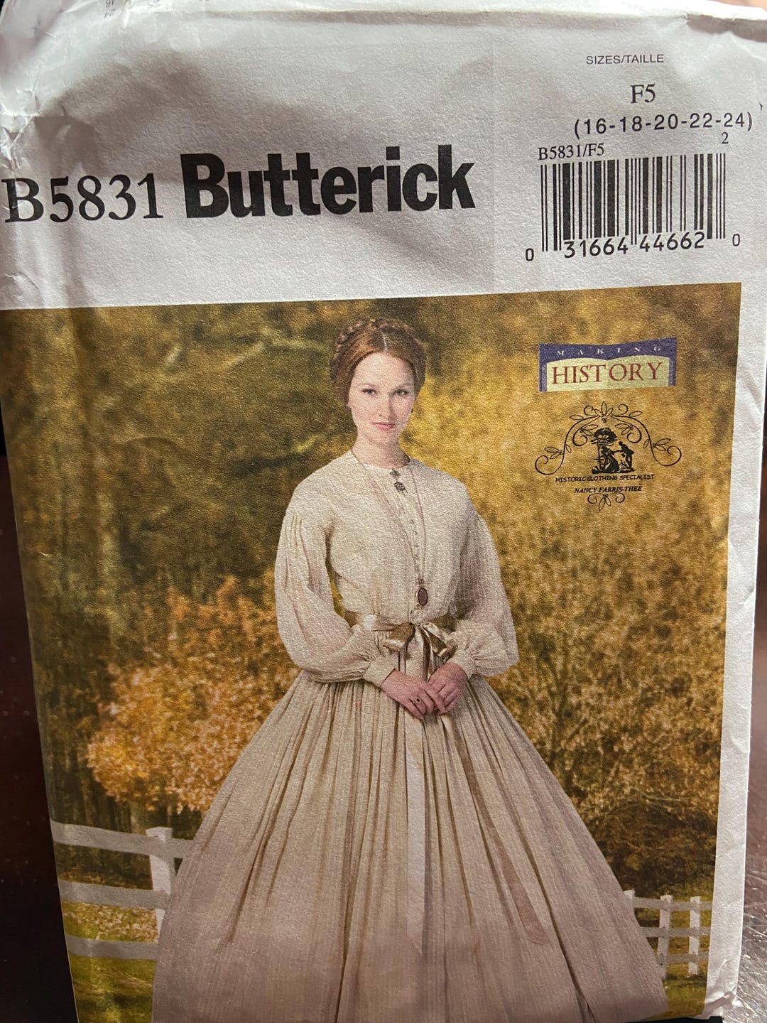 Butterick Historical Women's Dress Pattern # B5831- New - Etsy