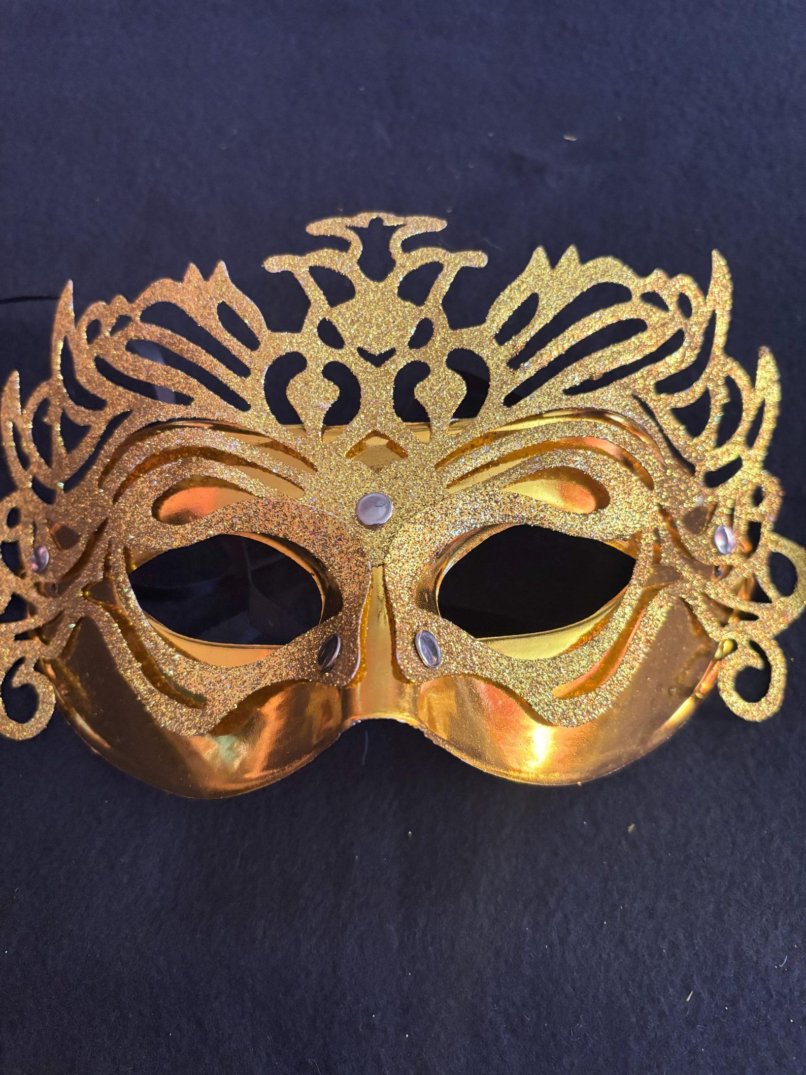Gold Metallic Half Mask - Etsy