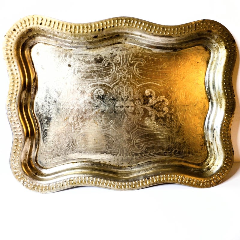 Sterling Silver Trays and Platters - Etsy