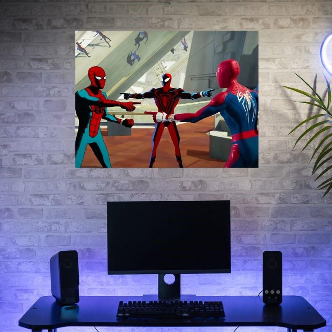 Poster Meme Spider-man - Multiverso, Supereroi, Illustrazione Iconica ...