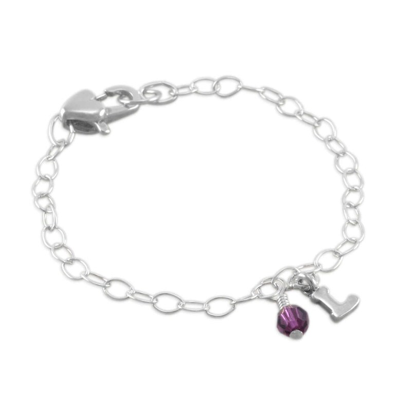 Charm Bracelet for Girls Sterling Silver for Child Baby - Etsy