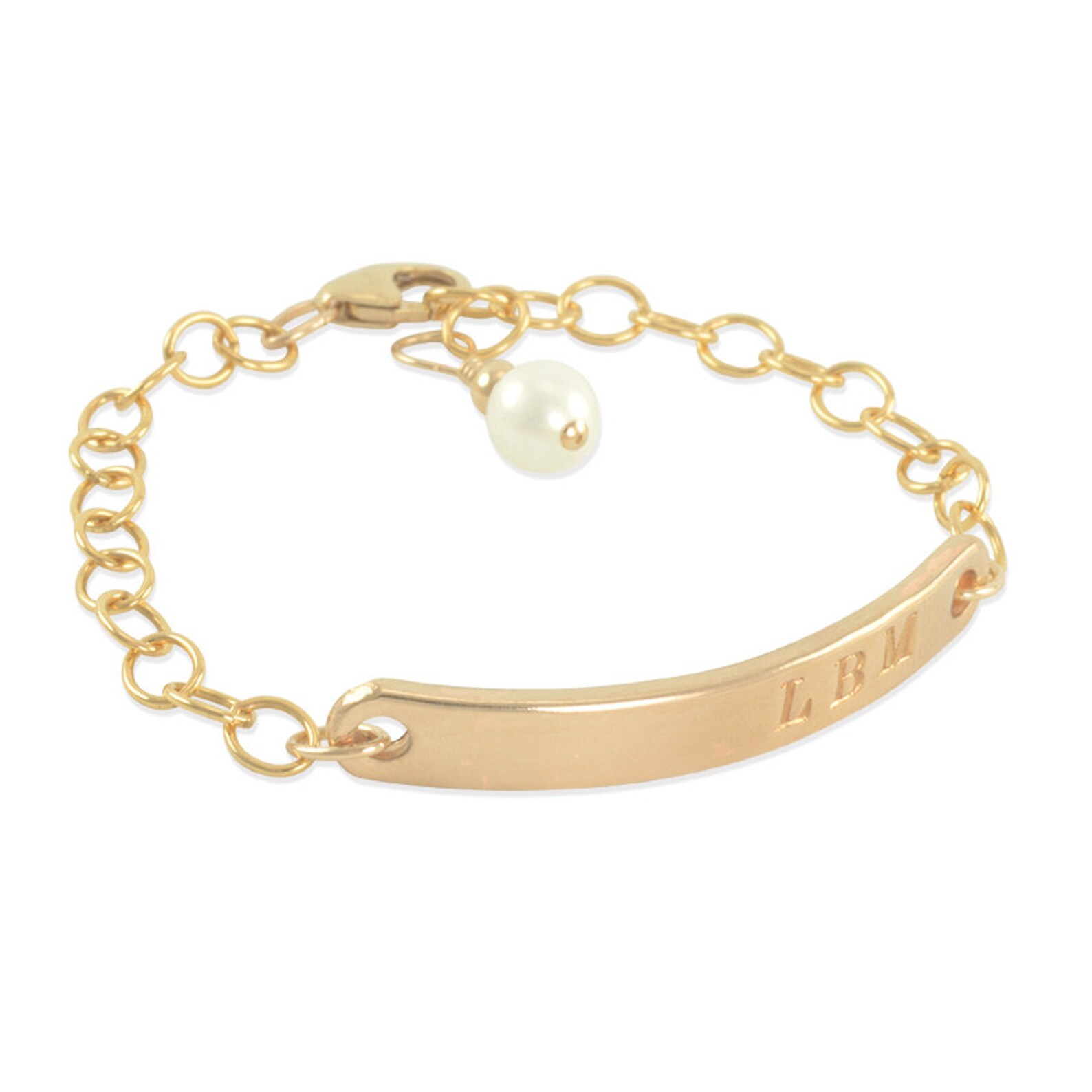 Gold ID Bracelet for Child Little Girls Name Jewelry New - Etsy