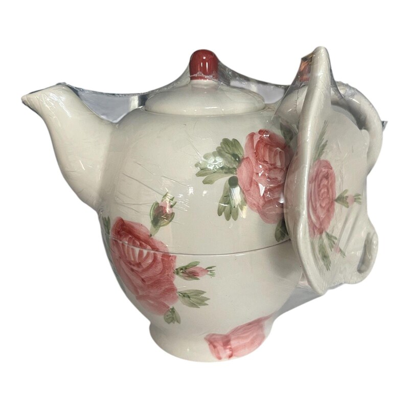 Pink Rose Teapot - Etsy