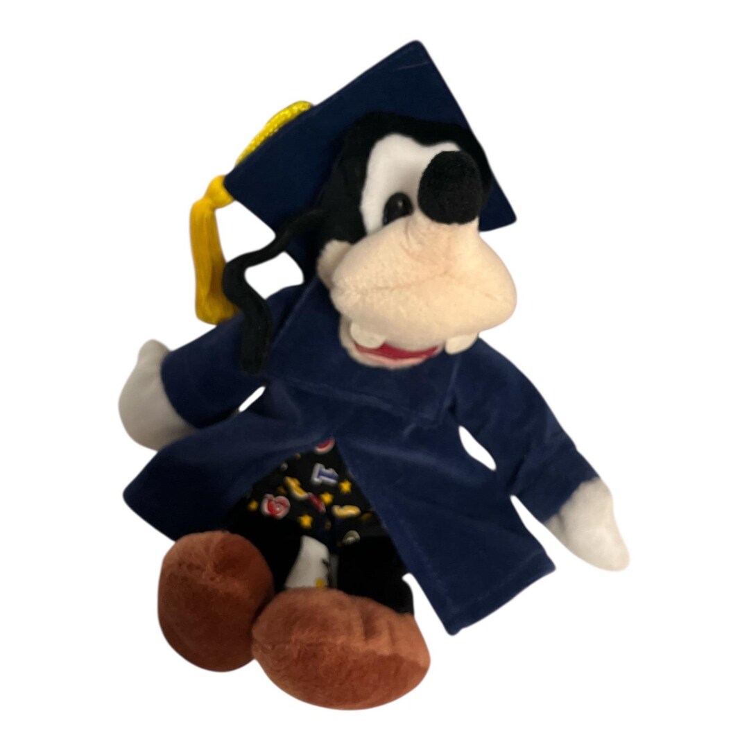 Disney Grad Nite Goofy Bean Bag Plush NWT – Graduation Cap & Gown ...