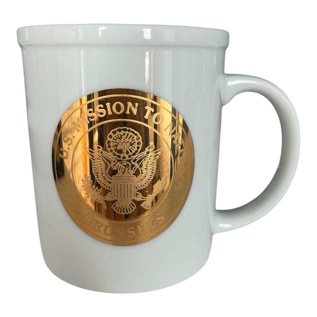 Vintage U.S. Mission to NATO Brussels Coffee Mug – Gold Seal Emblem - Etsy