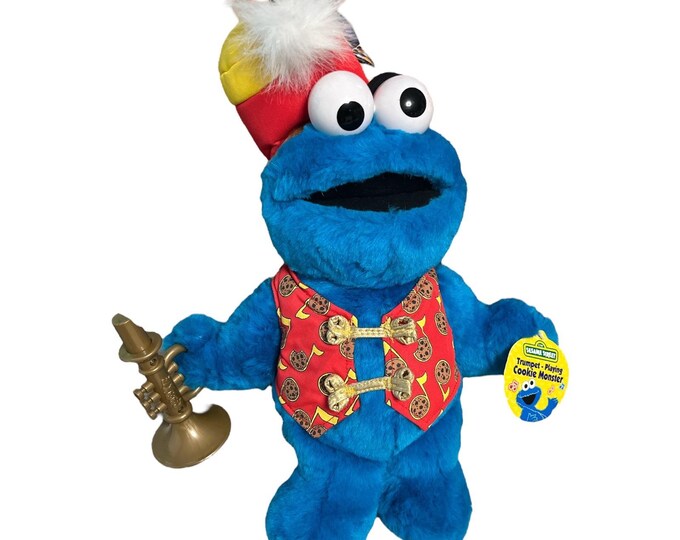Sesame Street Trumpet-playing Cookie Monster Plush – Sings “when the ...