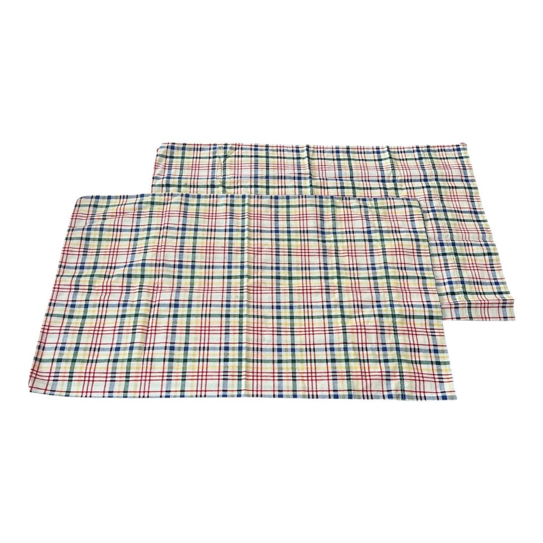 Vintage Westpoint Stevens Plaid Standard Pillowcase Set Made in USA - Etsy