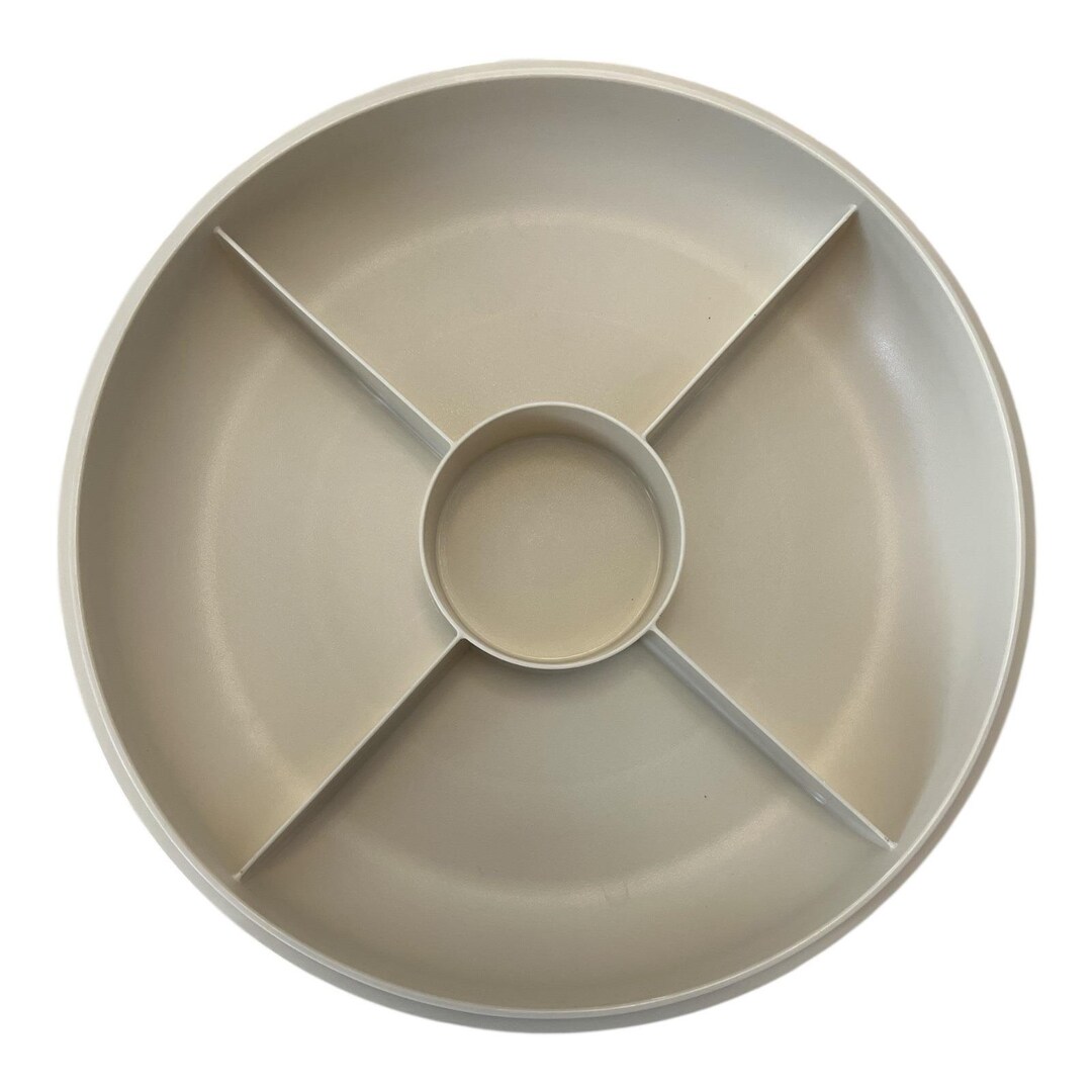 Vintage Tupperware Divided Serving Tray – Clear Plastic 4-section ...