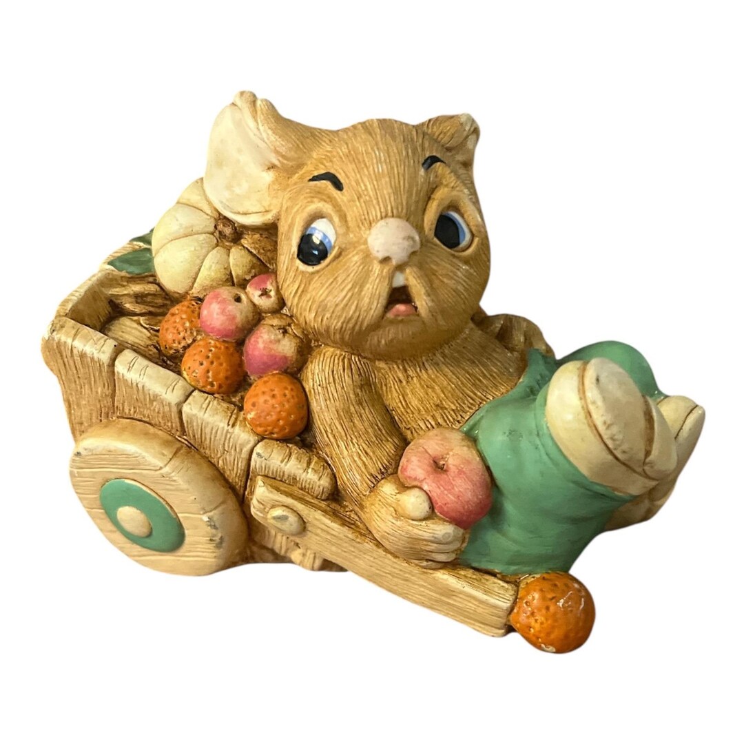 Vintage Pendelfin Barrow Boy Figurine Rabbit in Cart Hand-painted ...