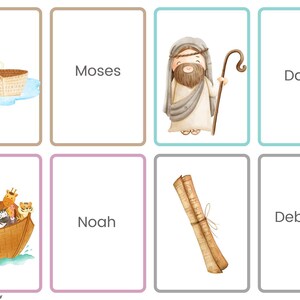 Bible Character Matching Card Game - Etsy