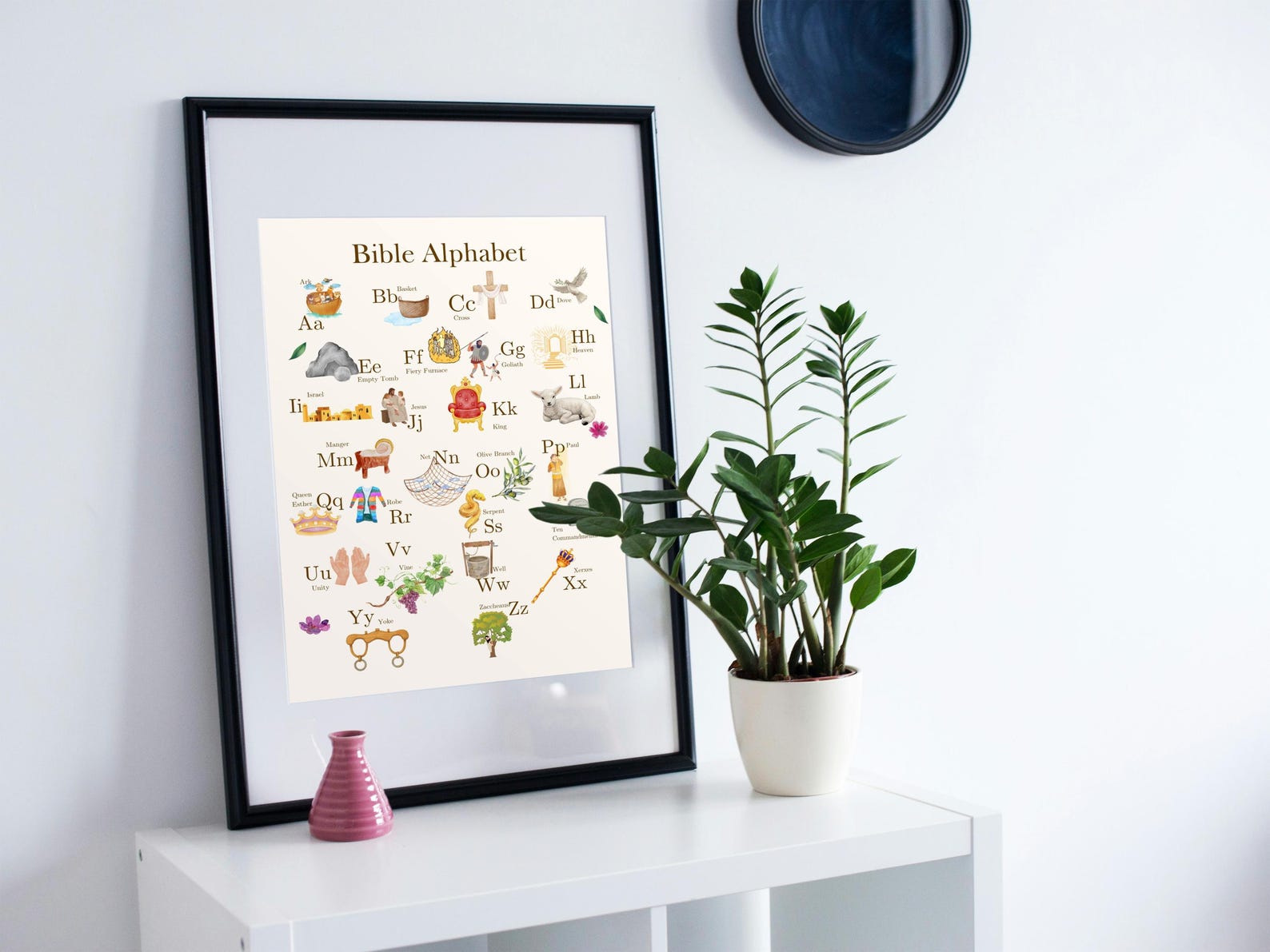 Bible Alphabet Printable for Kids – Christian ABC Wall Art – Faith ...