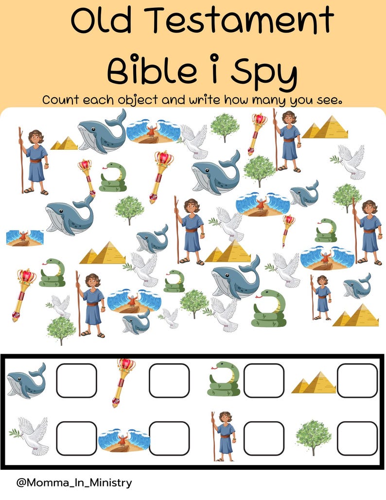 Bible I Spy Games for Children - Bundle of 4 - Etsy Australia