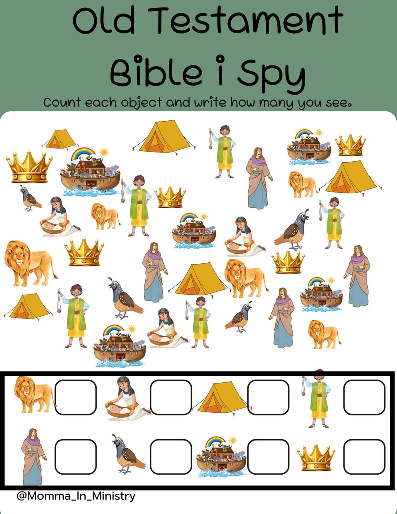 Bible I Spy Games for Children - Bundle of 4 - Etsy Australia