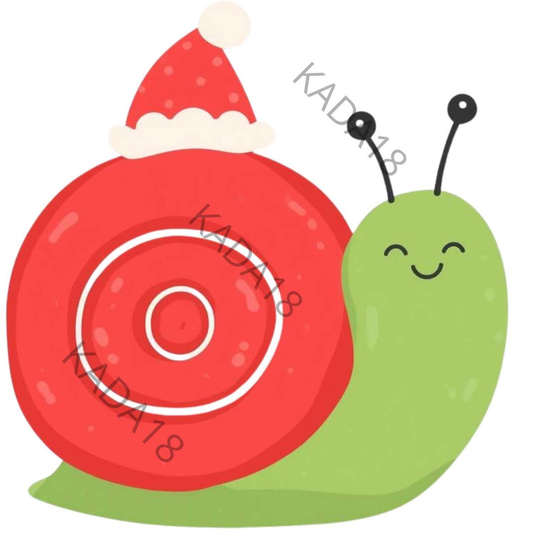 Cute Christmas Snail SVG | Holiday Animal Sublimation PNG | Winter ...