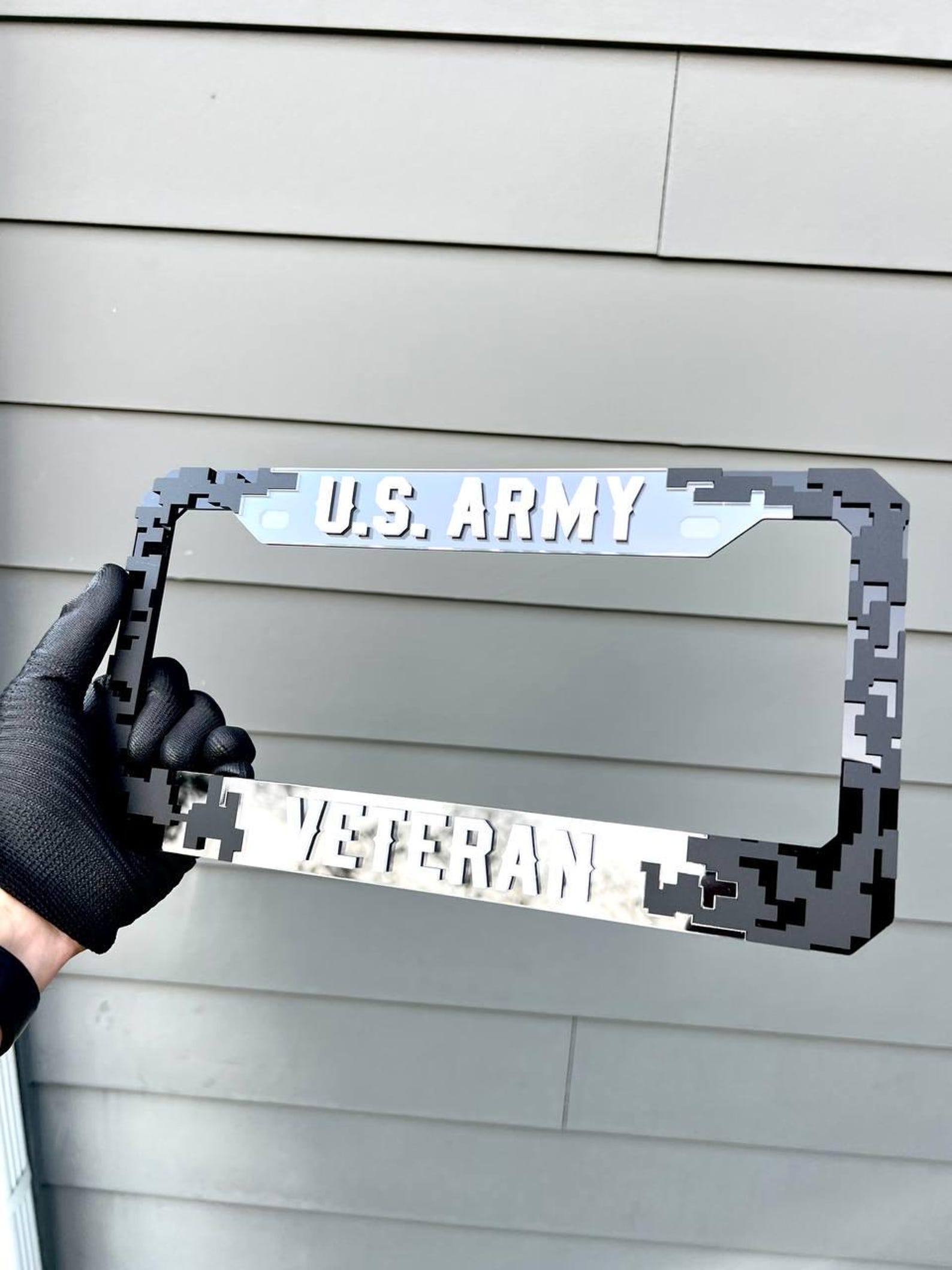 Veteran U.S. Army Black License Plate Frame Cover, Frame, Car Frame ...