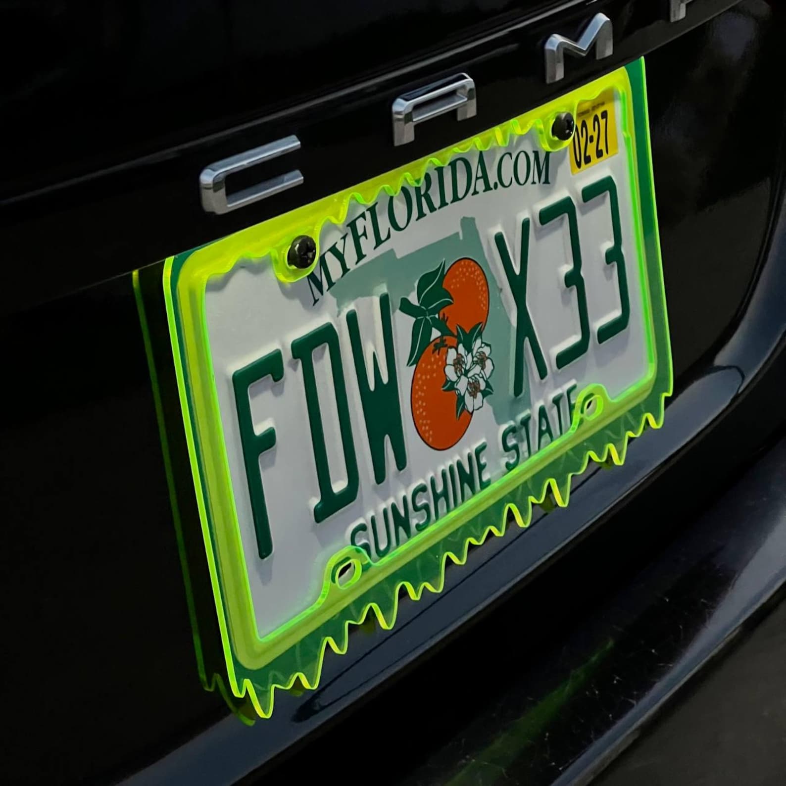 Slime Ooze License Plate Frame – JDM Car Show Tuner Plate Cover, Unique ...
